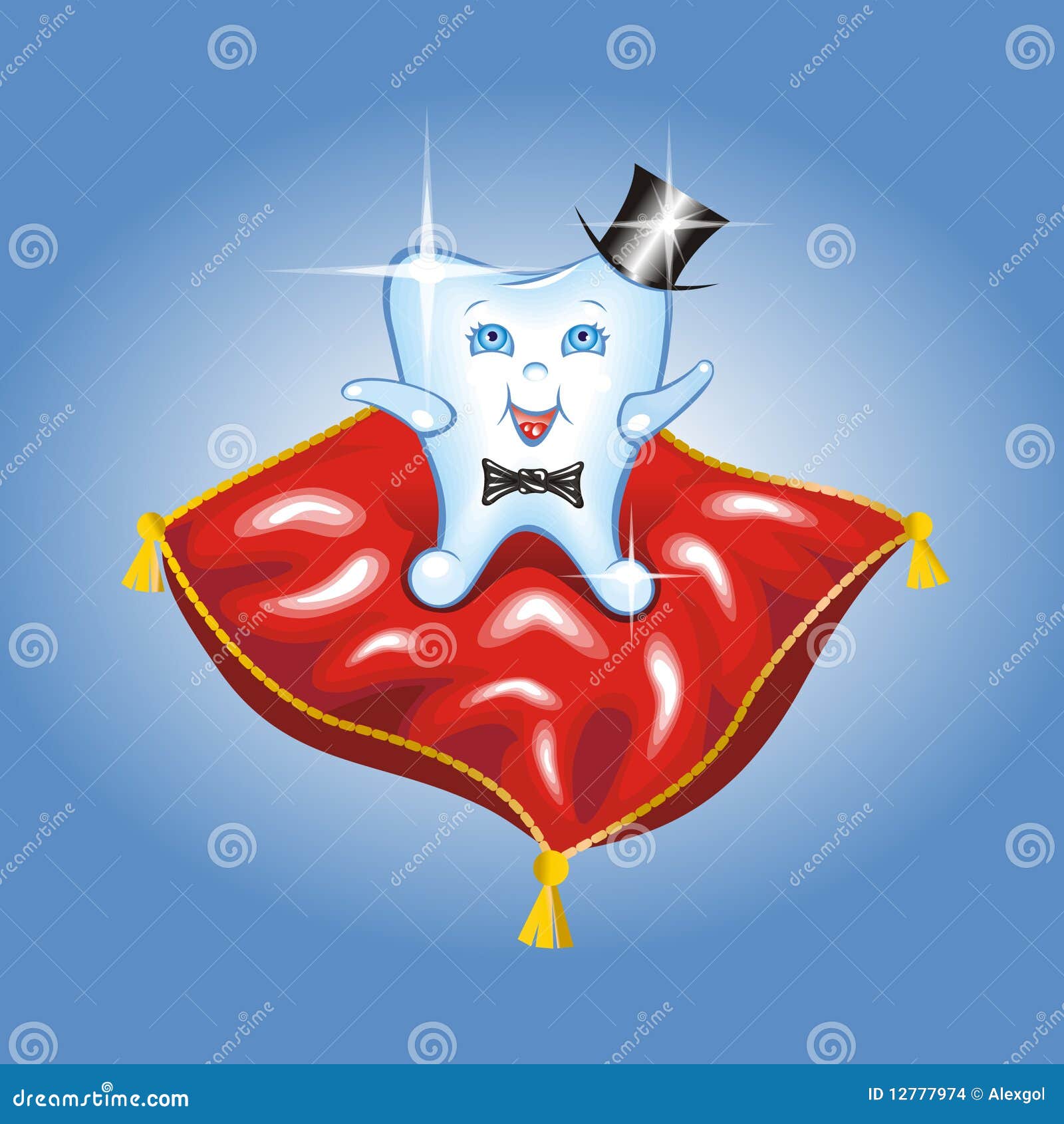 Tooth Character Detective With Textbox Frame Illustration Vector ...
