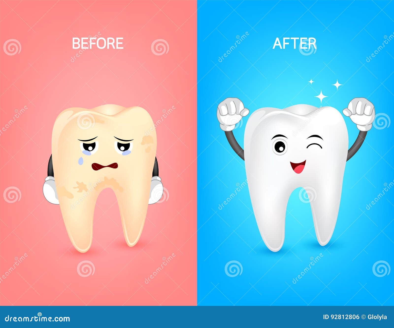 Perfect Smile Bleaching Dental Care Whitening Teeth Stock Illustrations ...