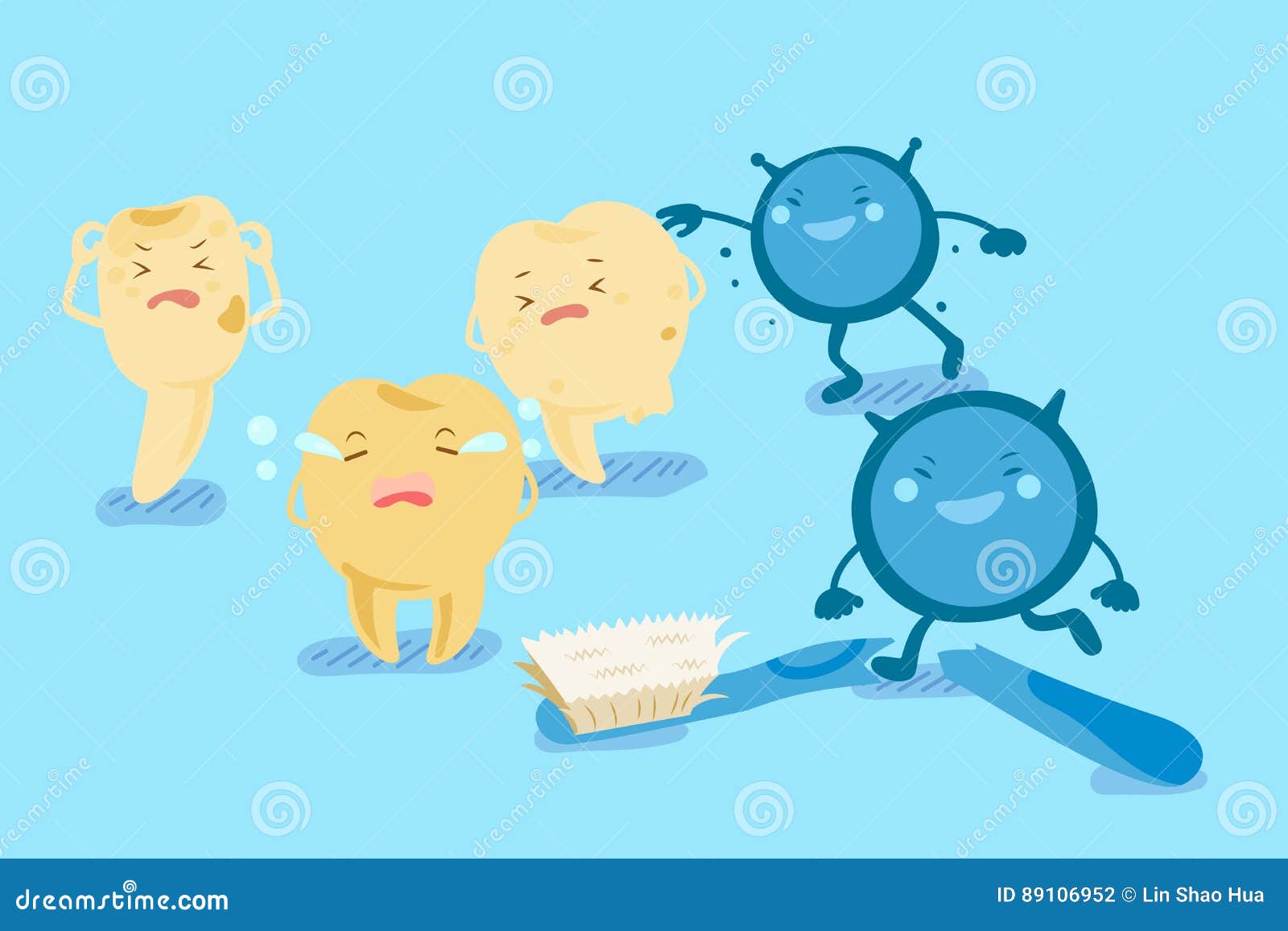 Cartoon tooth decay stock vector. Illustration of headache - 89106952