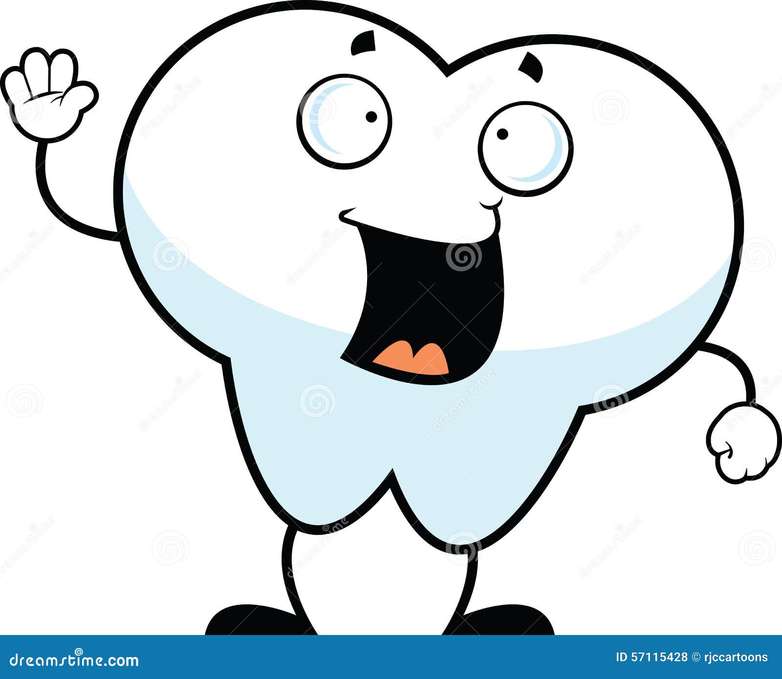 Cartoon Tooth Happy stock vector. Illustration of humor - 57115428
