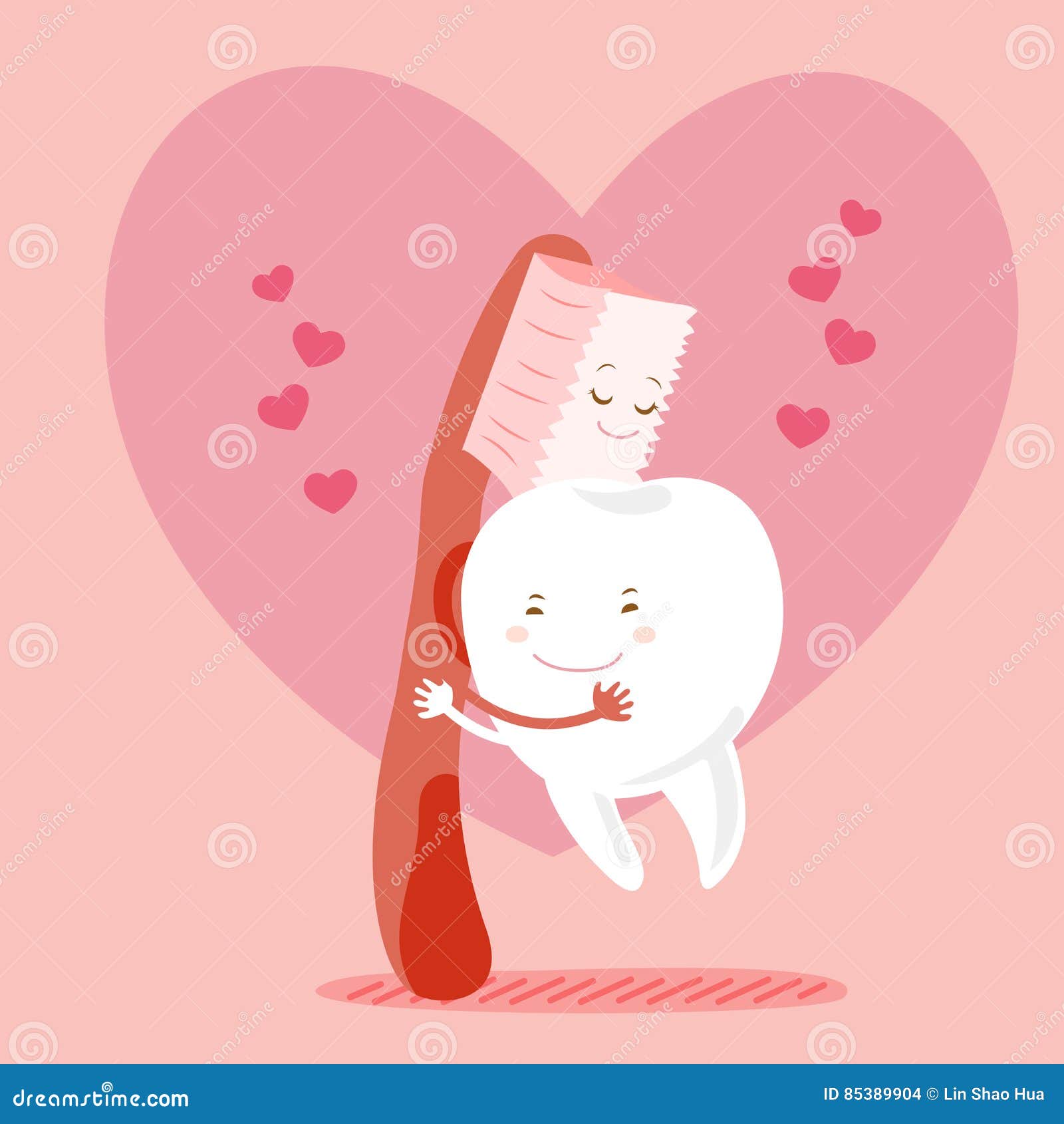 Cartoon Tooth With Stages Of Dental Caries Formation Set. Vector ...