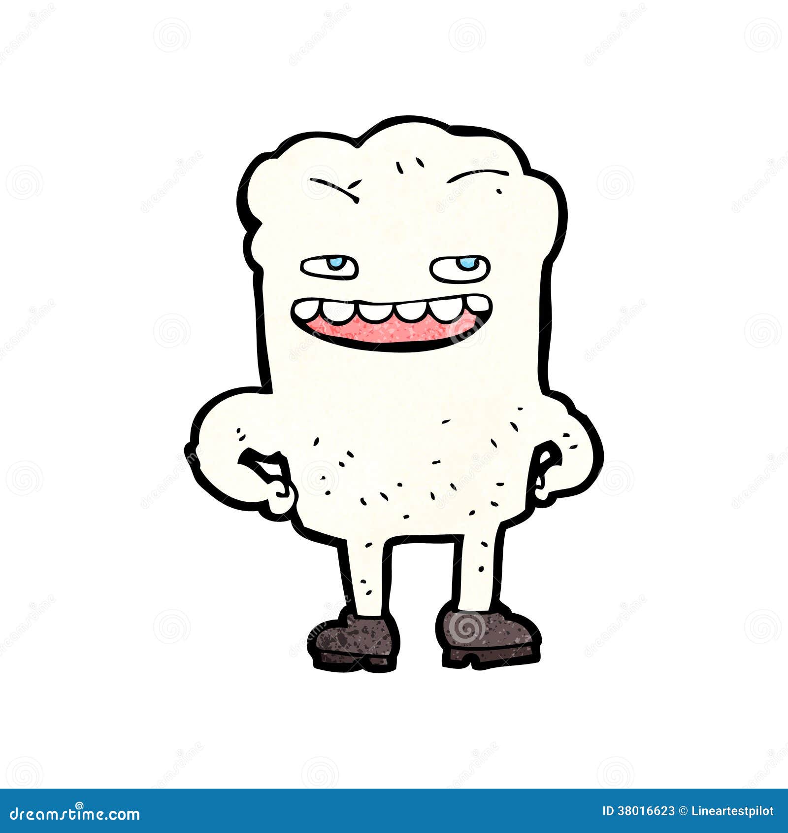 Cartoon tooth stock vector. Illustration of retro, tooth - 38016623