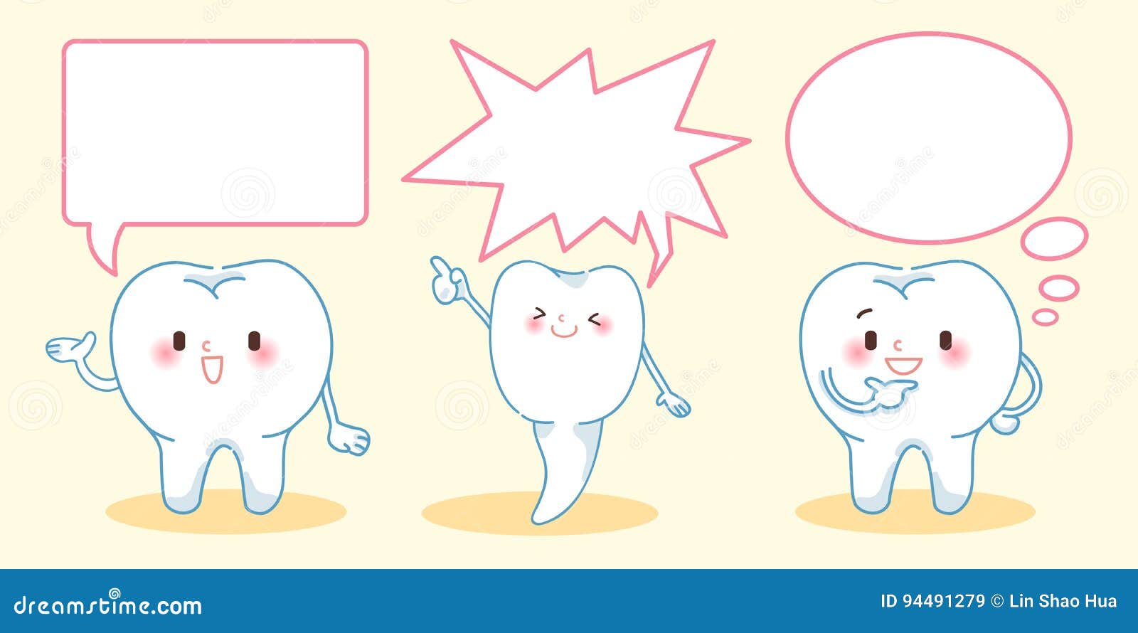 Cartoon Tooth with Speech Bubble Stock Vector - Illustration of cartoon ...