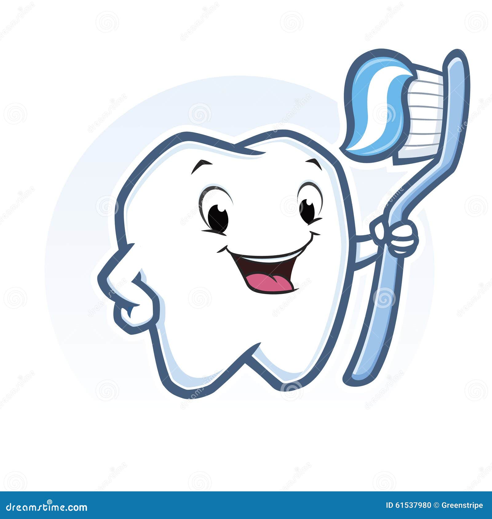 Cartoon Tooth stock vector. Illustration of character - 61537980