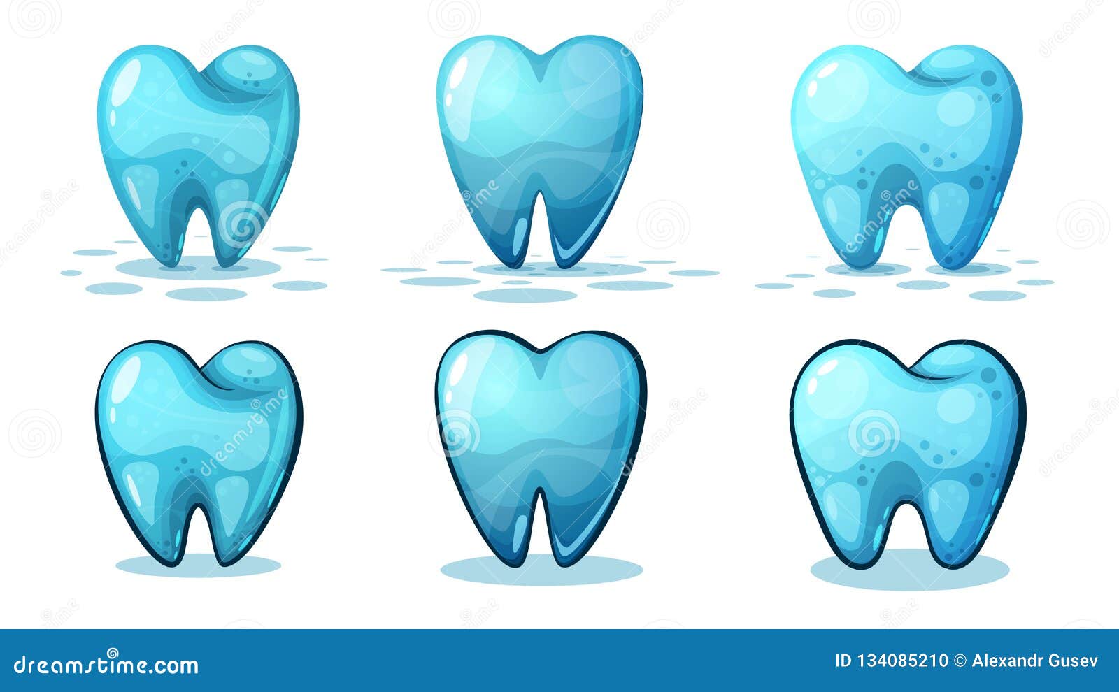 Cartoon Tooth on the White Background. Stock Vector - Illustration of ...