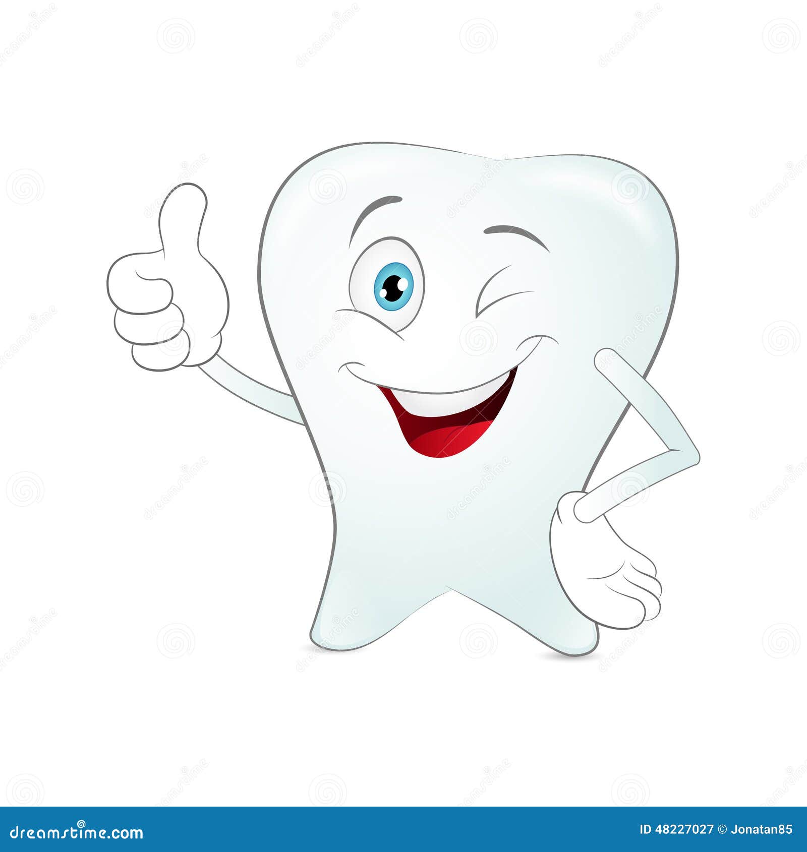 Cartoon tooth stock vector. Illustration of dentistry - 48227027