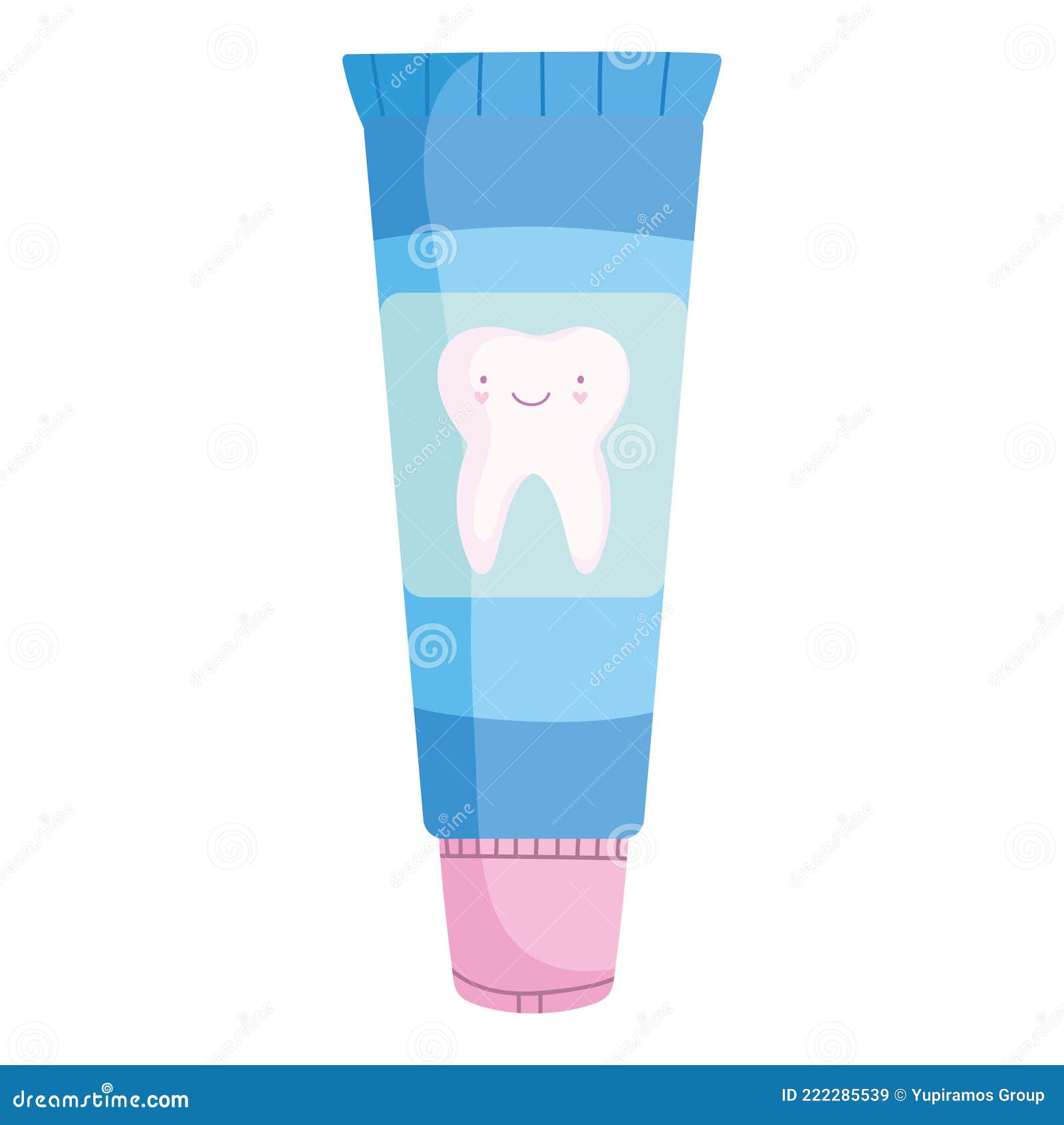 Cartoon toothpaste tooth stock vector. Illustration of tooth - 222285539