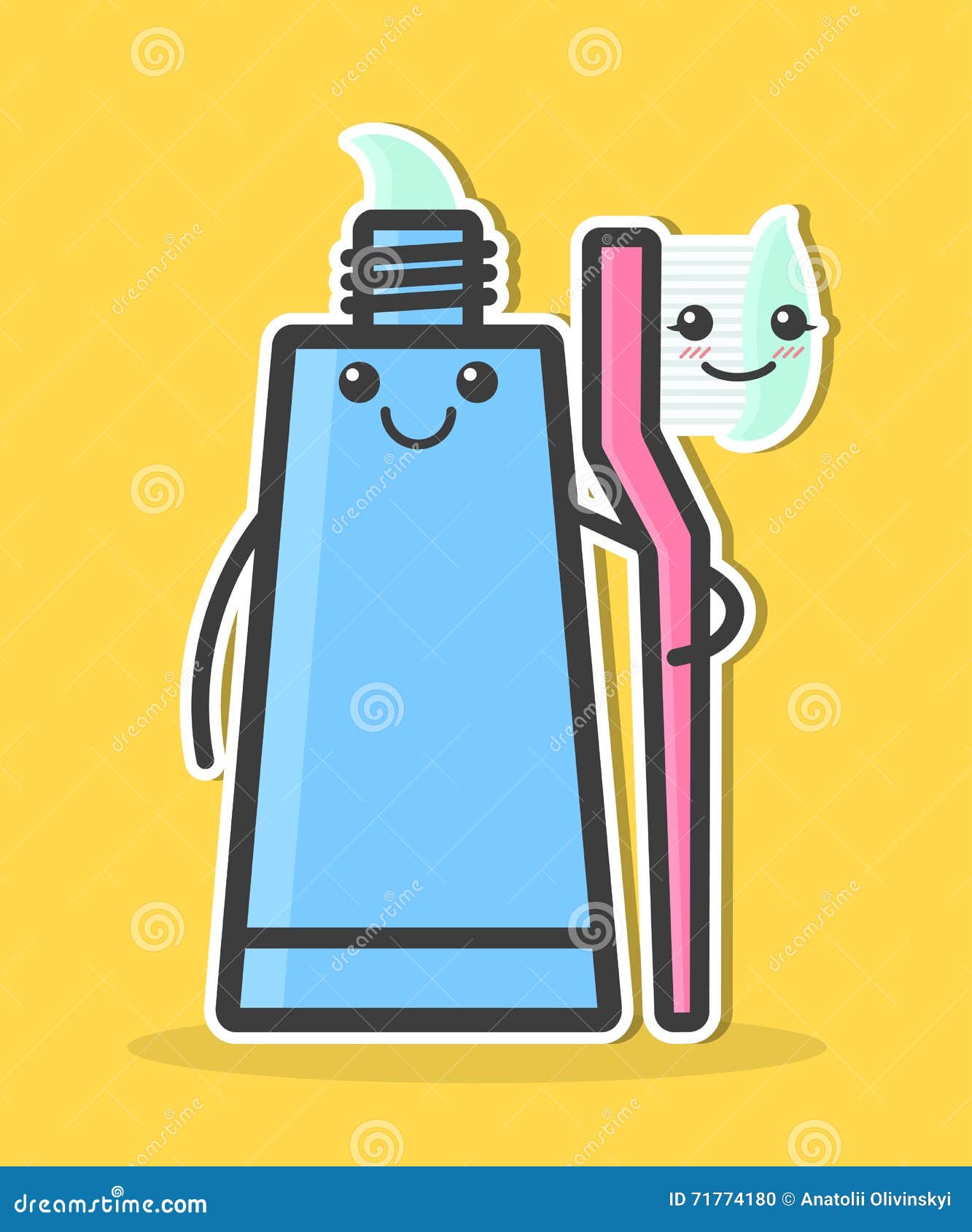 Cartoon Toothpaste Character Vector Illustration | CartoonDealer.com ...
