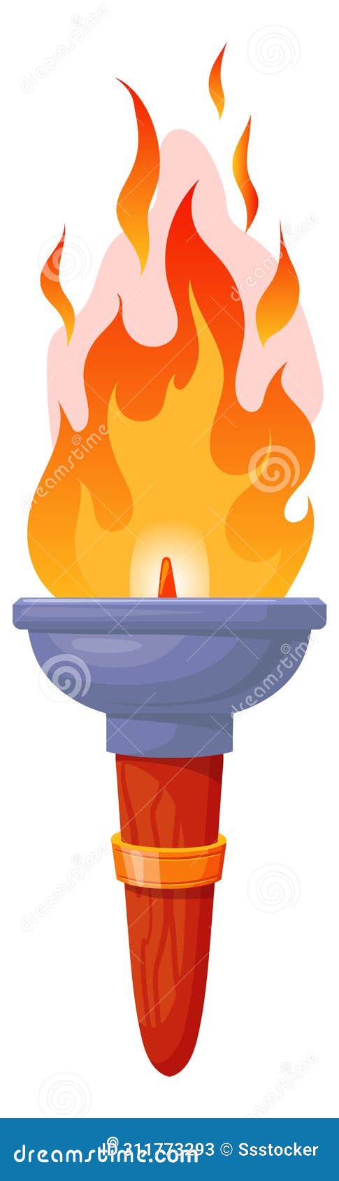 Cartoon Torch. Burning Fire. Flame Light Effect | CartoonDealer.com ...
