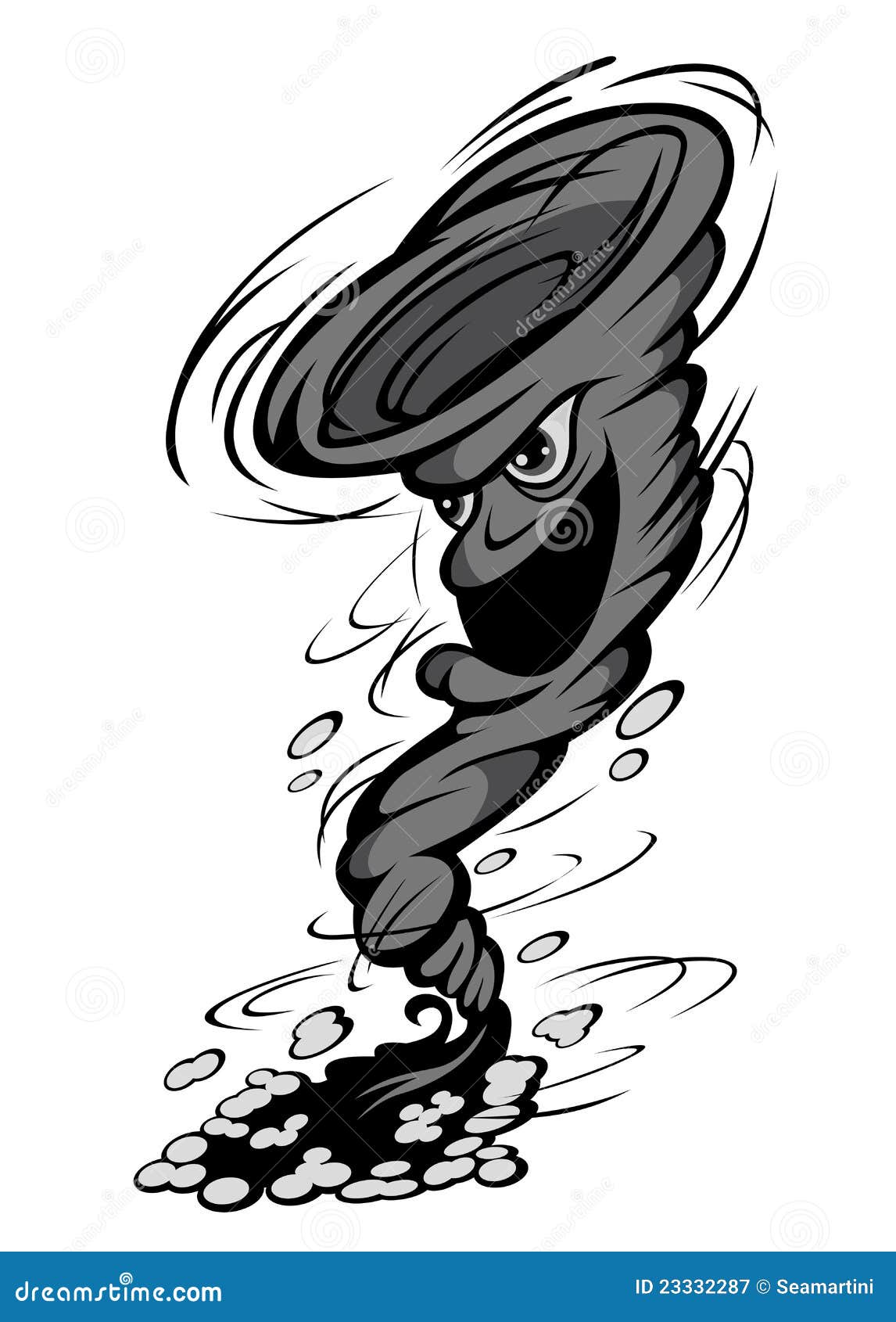 Cartoon tornado stock vector. Illustration of scary, isolated - 23332287