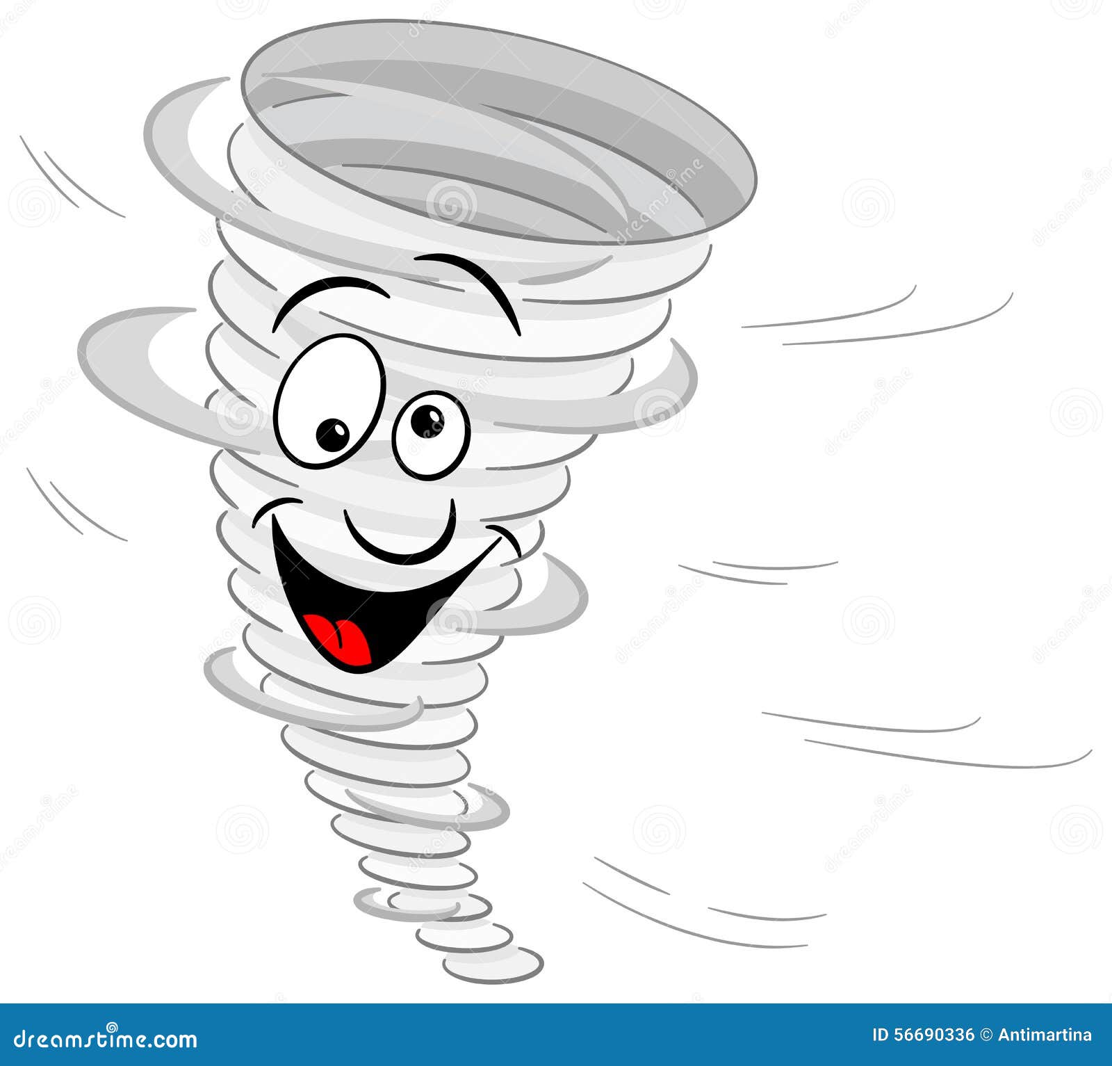 Cartoon Tornado On White Background Stock Vector - Image: 56690336