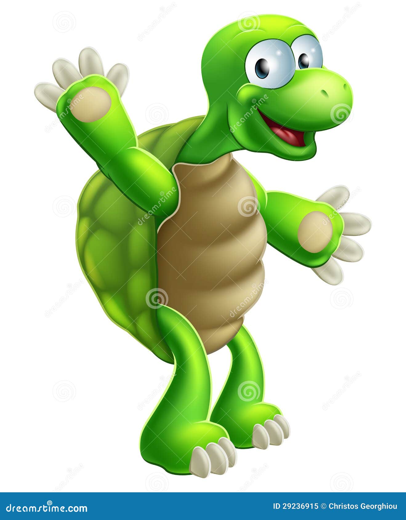 Cartoon Tortoise Or Turtle Pointing Vector Illustration | CartoonDealer ...