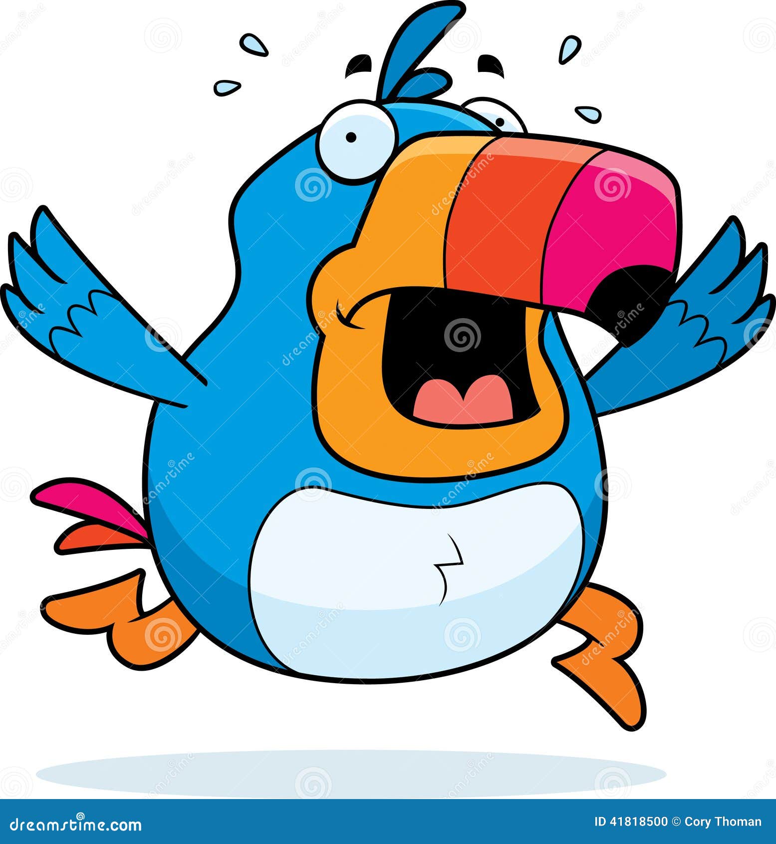 Cartoon Toucan Panic stock vector. Illustration of fear - 41818500