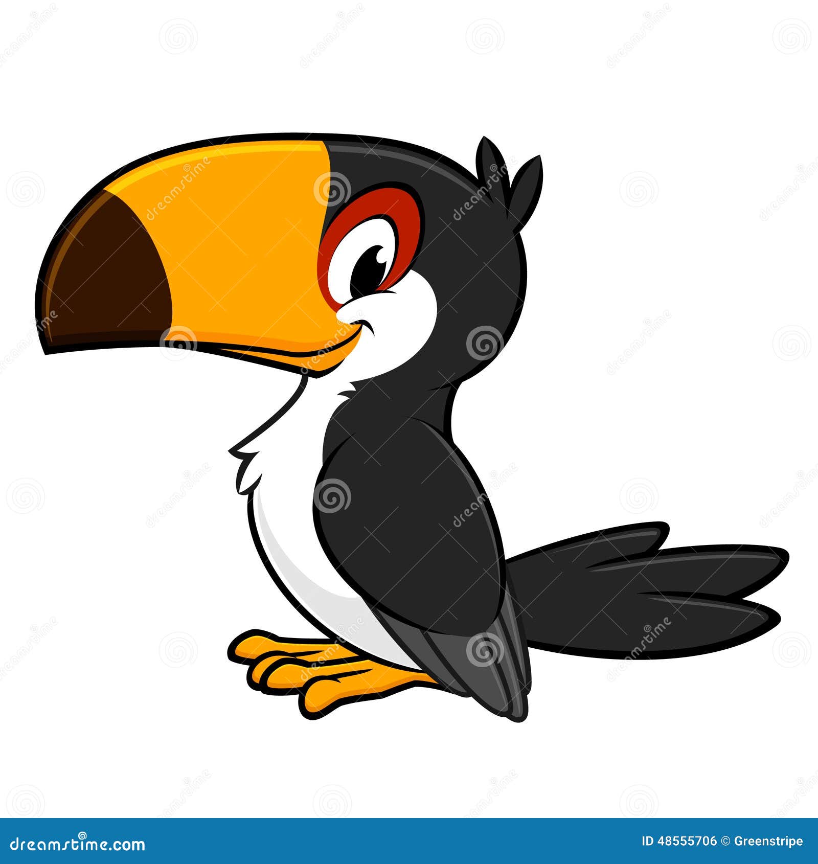 Cartoon Toucan stock vector. Illustration of happy, kindergarten - 48555706