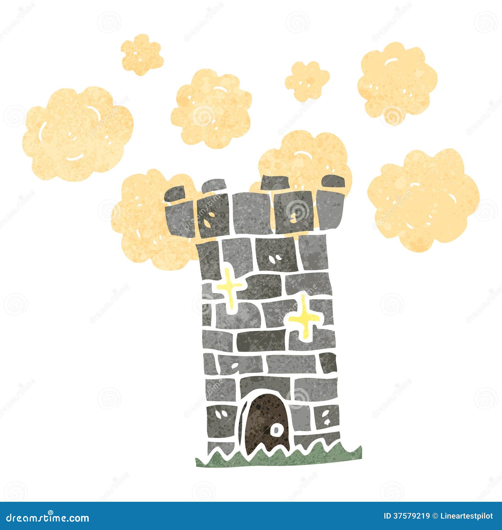 Cartoon tower stock vector. Illustration of artwork, texture - 37579219