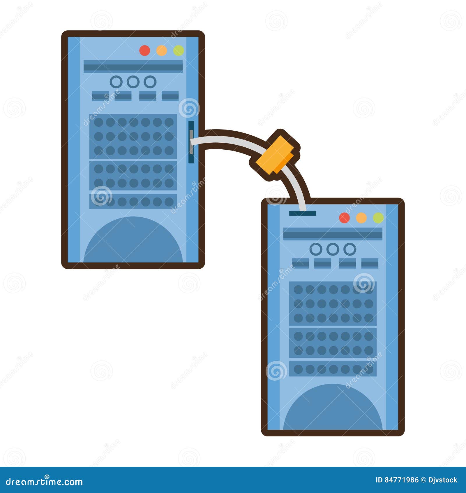 Cartoon Tower Computer Hardware Technology Stock Vector - Illustration ...
