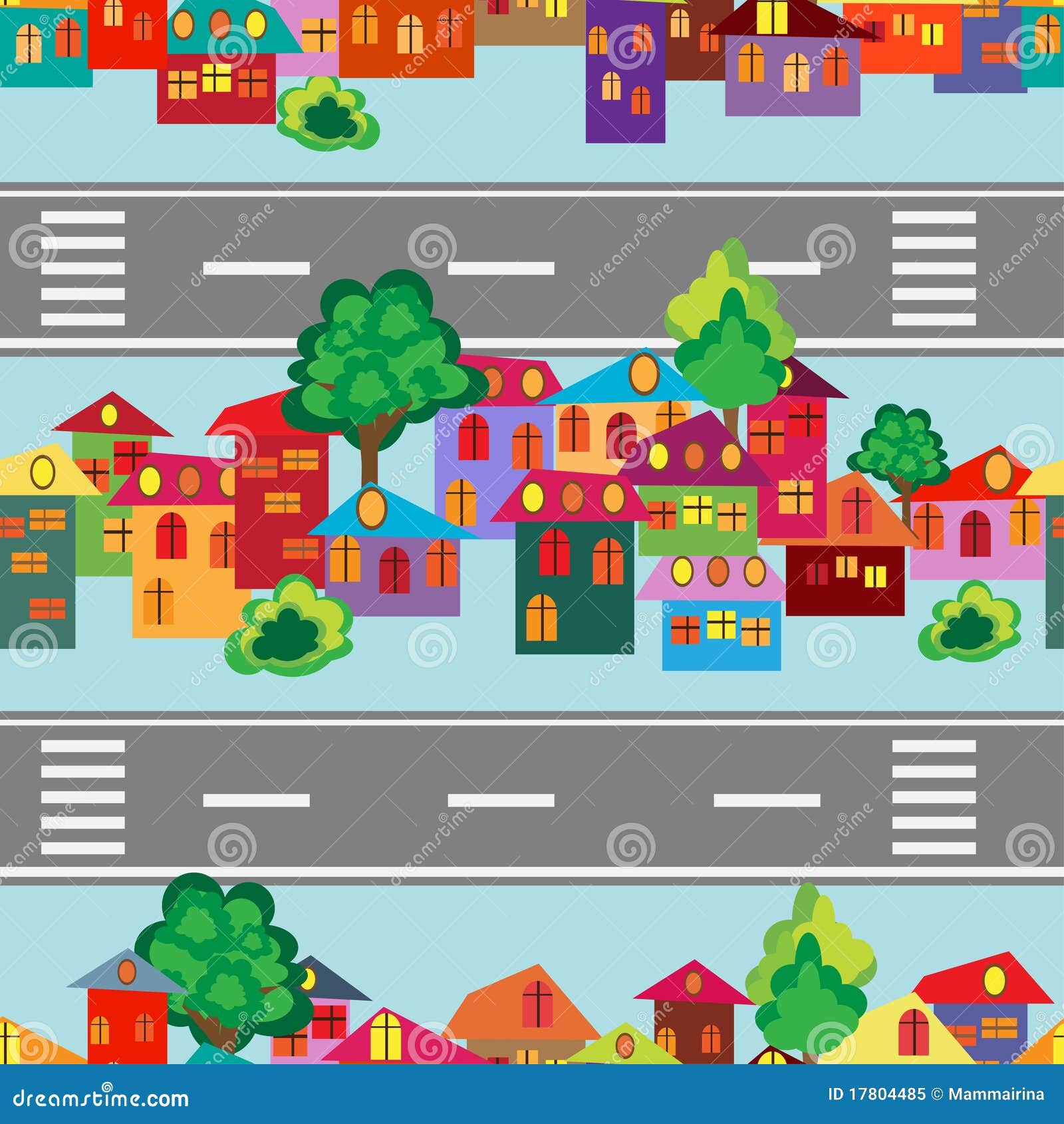 Cartoon Town Map. Vector Illustration | CartoonDealer.com #25307038