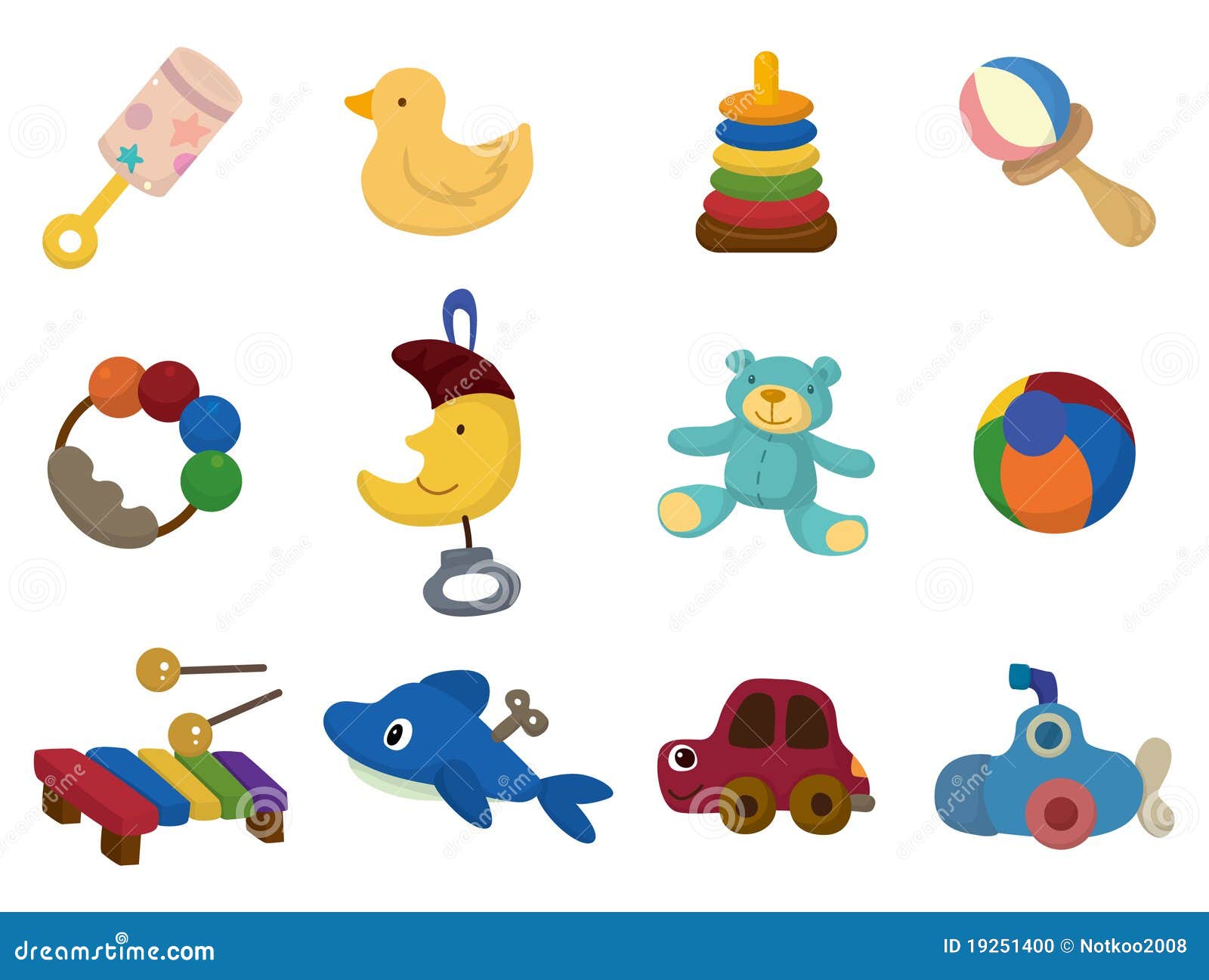 Cartoon toy icon stock vector. Illustration of happiness - 19251400