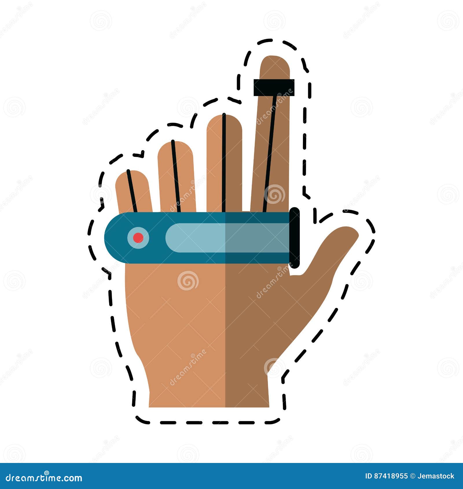 Cartoon Tracking Device Game Vr Digital | CartoonDealer.com #87418955