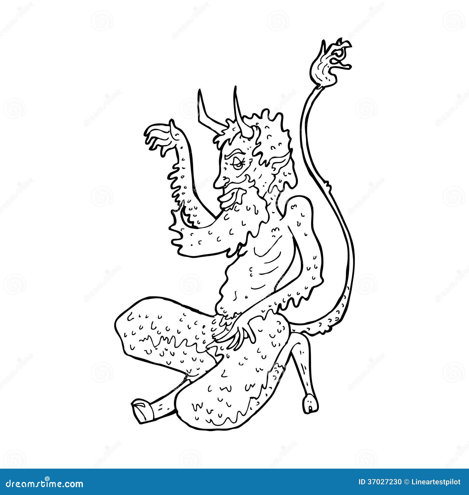 Cartoon traditional devil stock illustration. Illustration of dancing ...