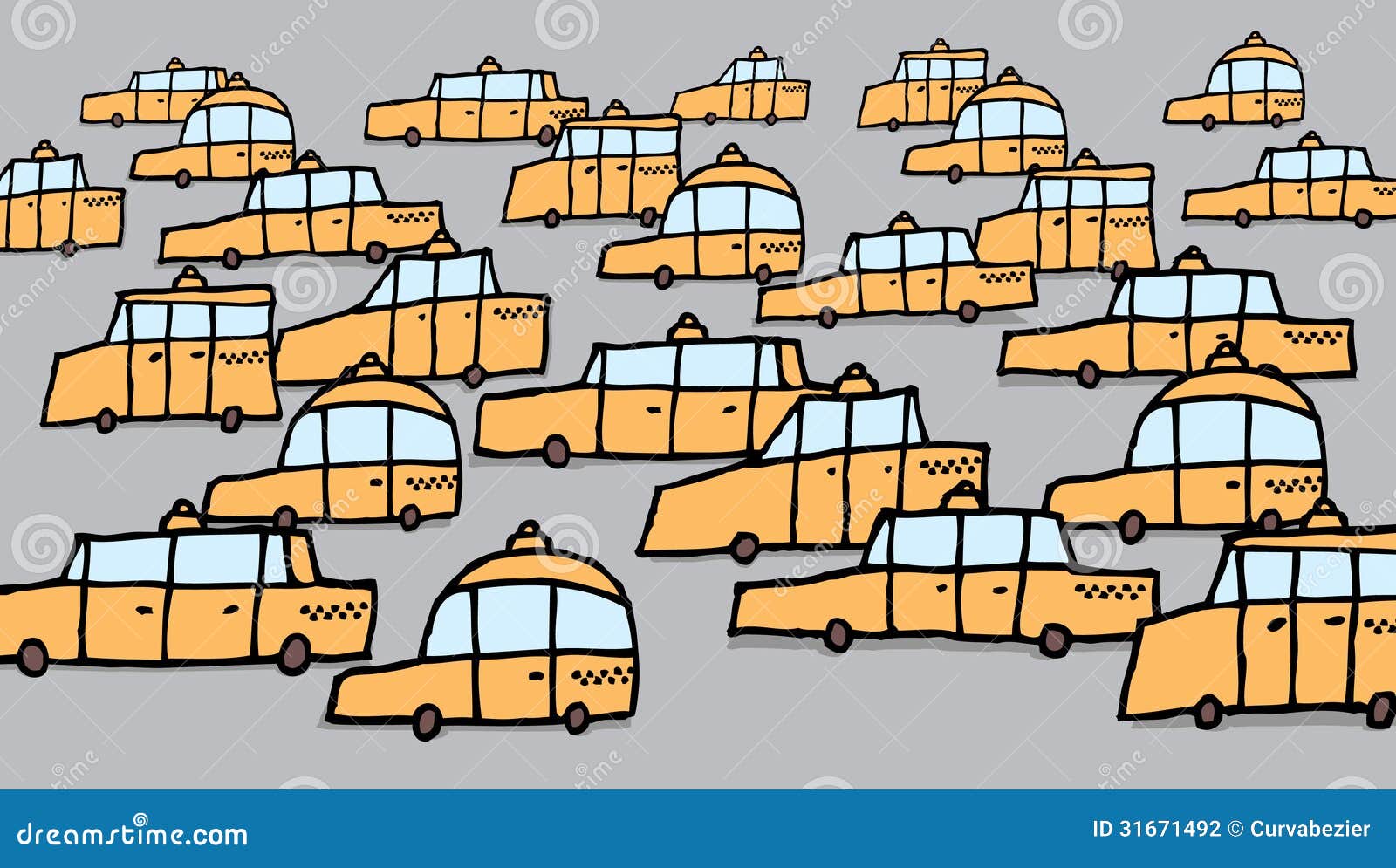 Cartoon traffic jam stock illustration. Illustration of backgrounds ...