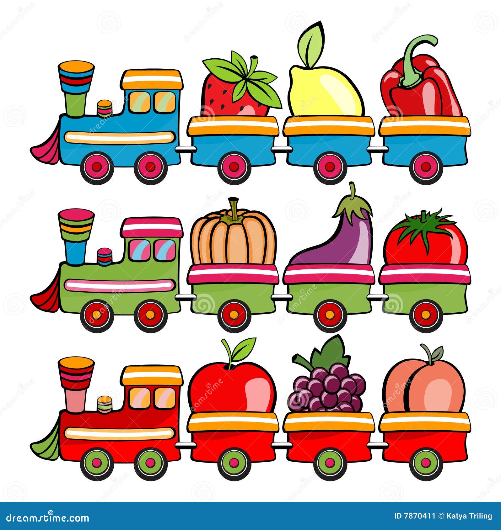 Cartoon train stock vector. Illustration of animated, cartoon - 7870411