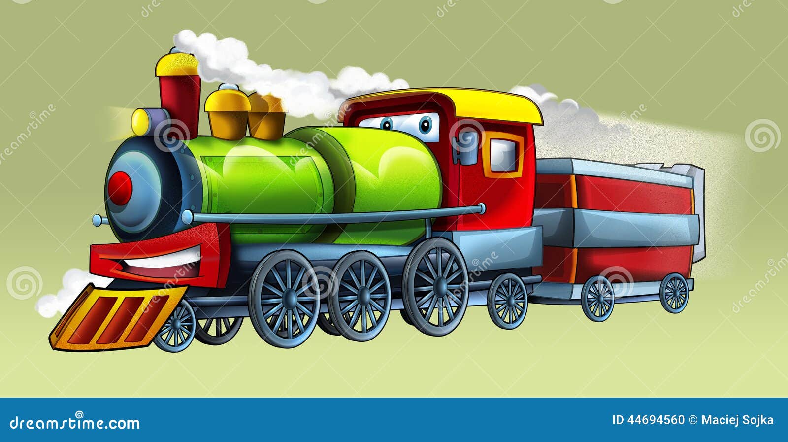 Cartoon train stock illustration. Illustration of cloth - 44694560