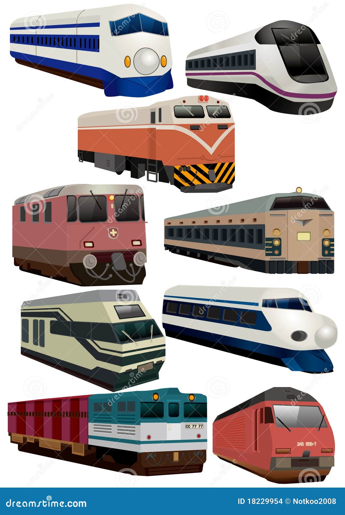 Cartoon train icon stock vector. Illustration of icon - 18229954