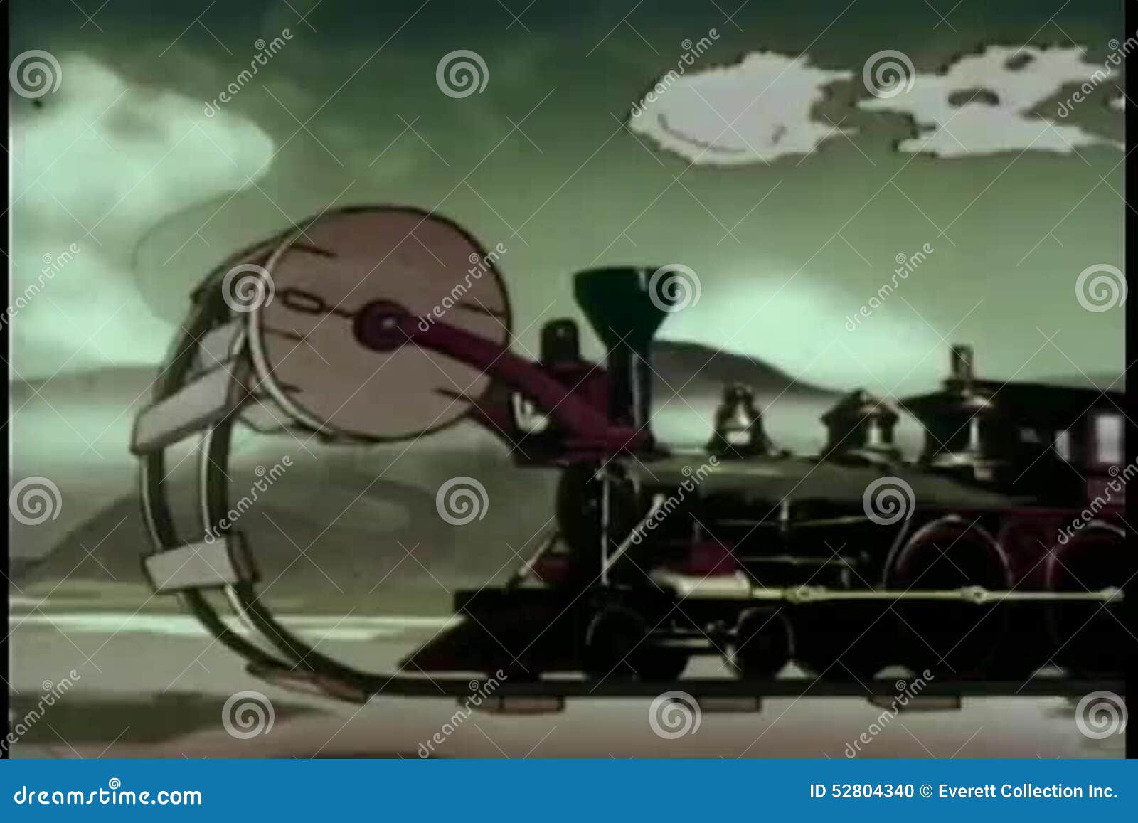 Cartoon of Train Laying Its Own Tracks Stock Footage - Video of seconds ...