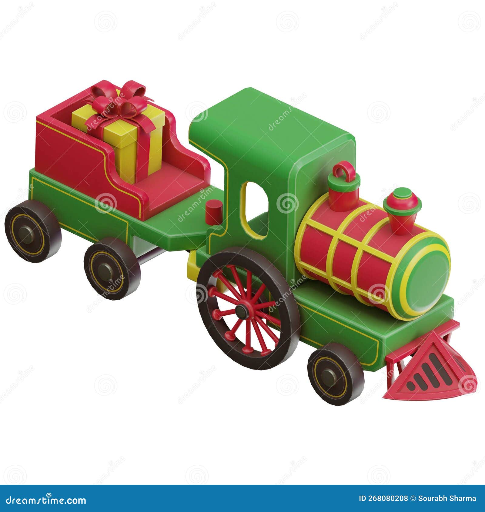 Cartoon Train Engine Side View