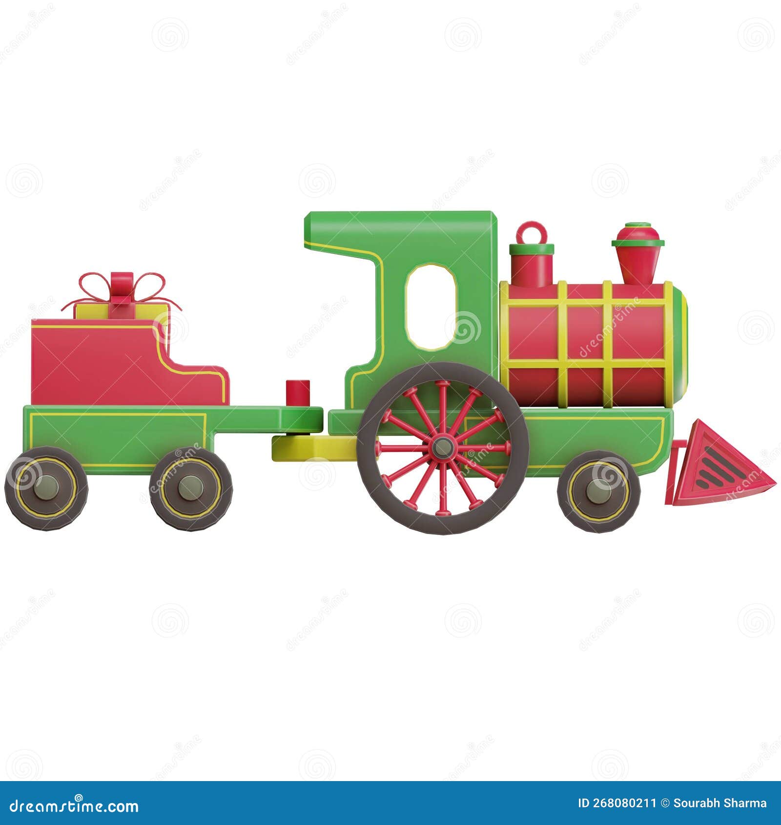 Cartoon train side view stock image. Image of holidays - 268080211
