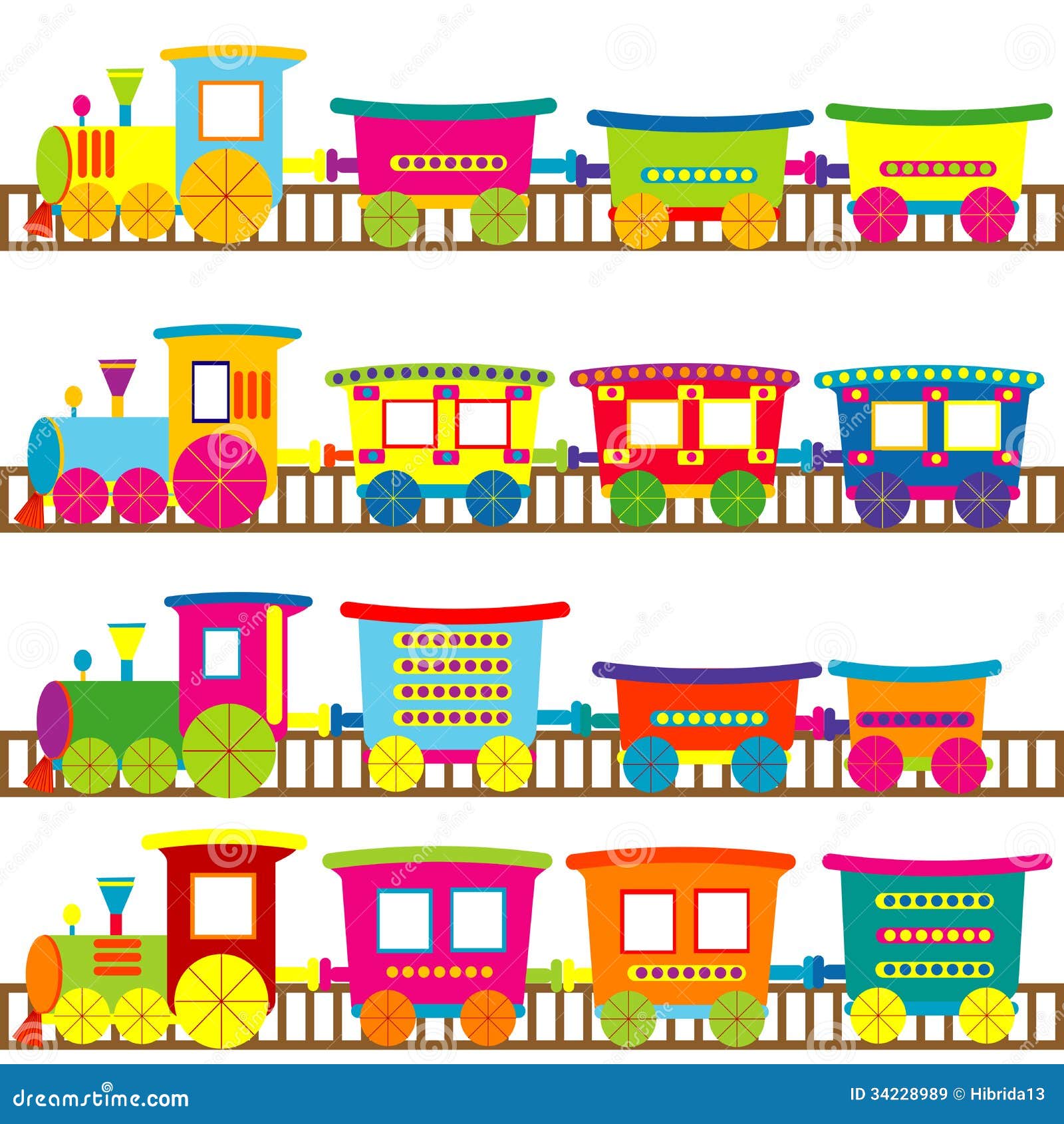 Cartoon Trains Royalty Free Stock Images - Image: 34228989