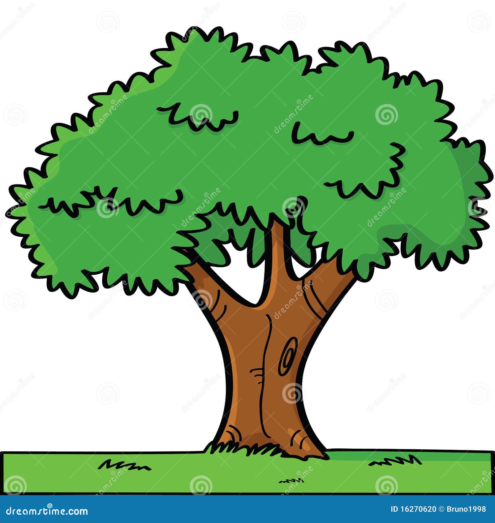Cartoon tree stock vector. Illustration of cartoon, garden - 16270620