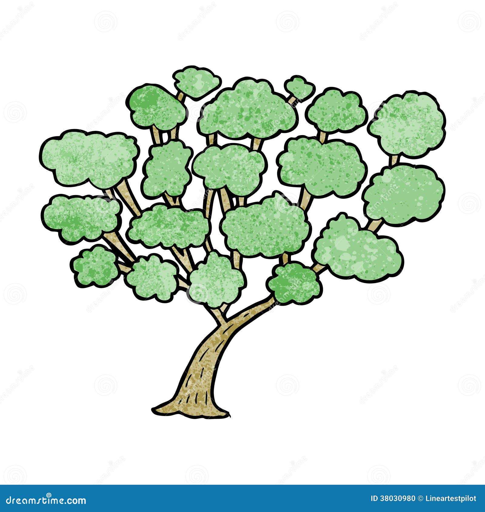 Cartoon tree stock vector. Illustration of cartoon, character - 38030980