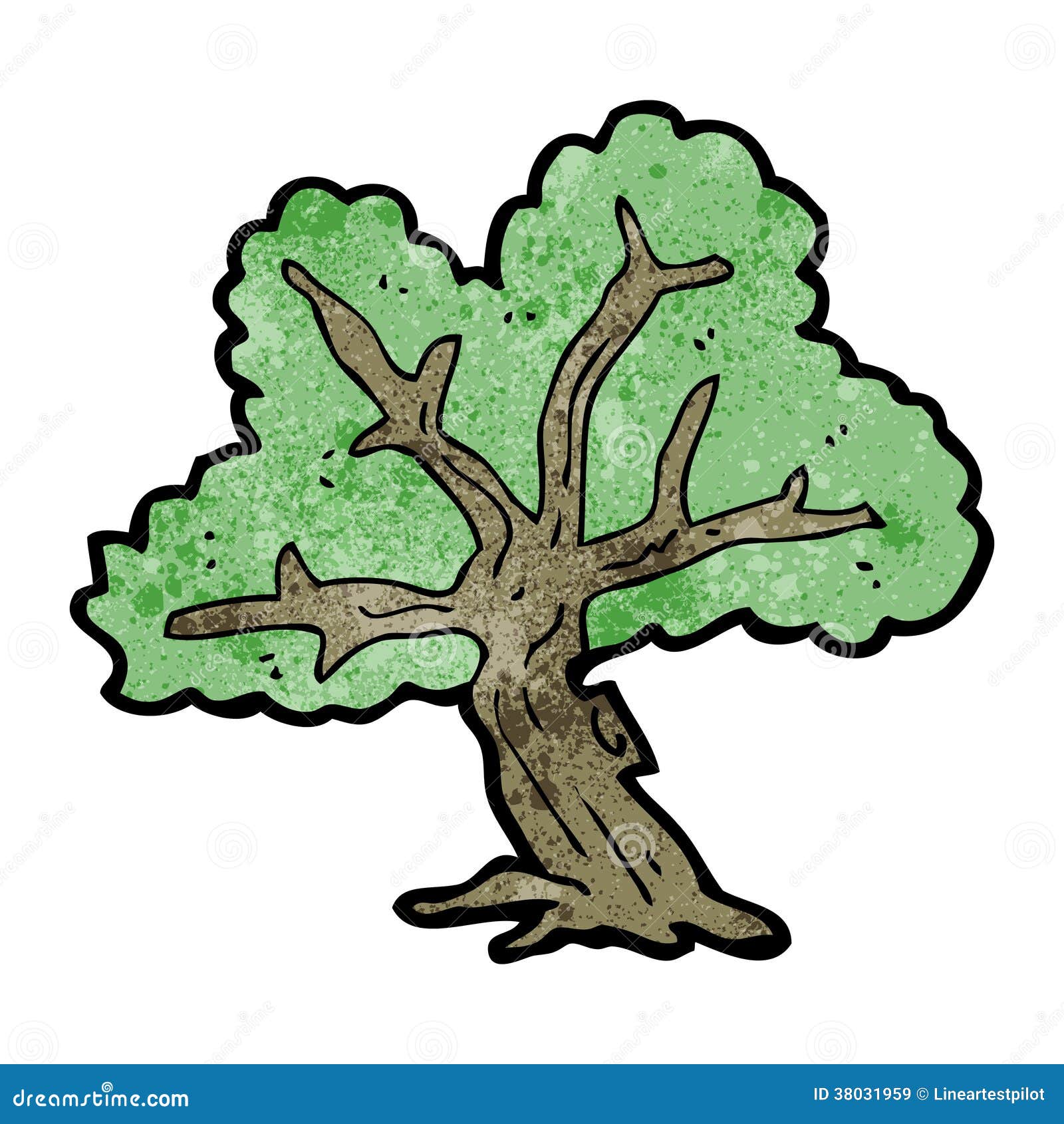 Cartoon tree stock vector. Illustration of crazy, tree - 38031959