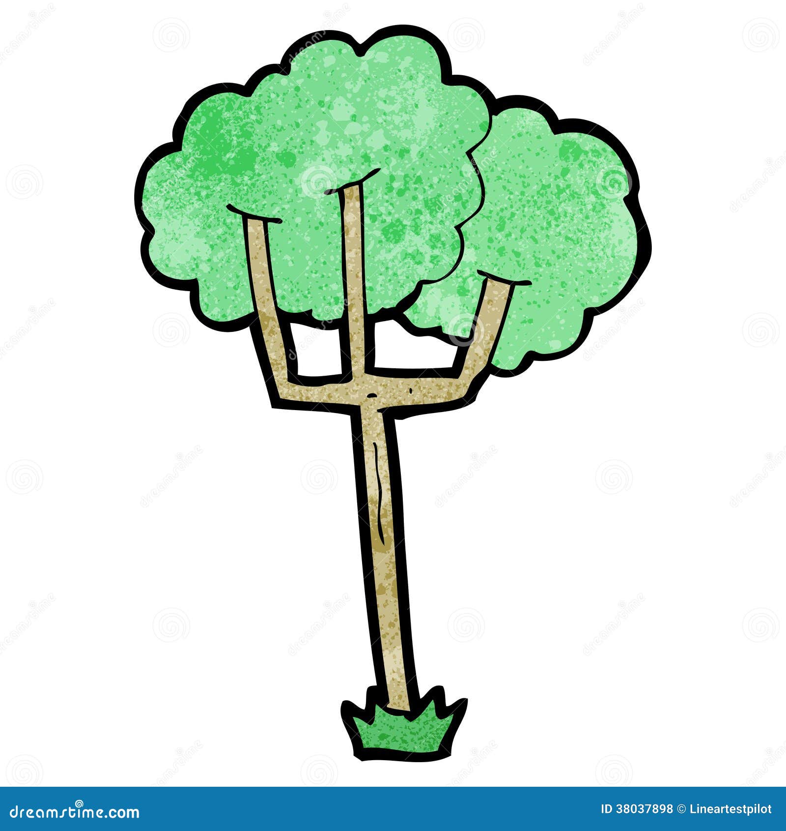 Cartoon tree stock vector. Illustration of funny, crazy - 38037898