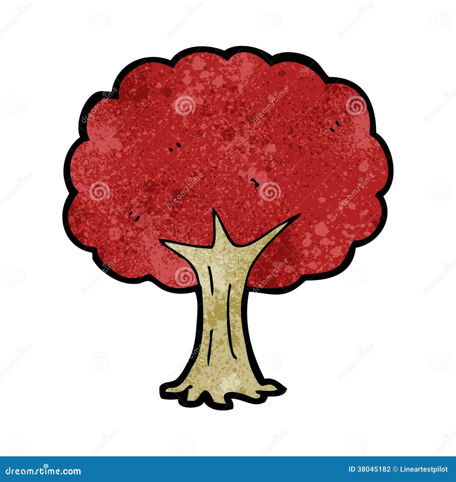 Cartoon tree stock vector. Illustration of retro, crazy - 38045182