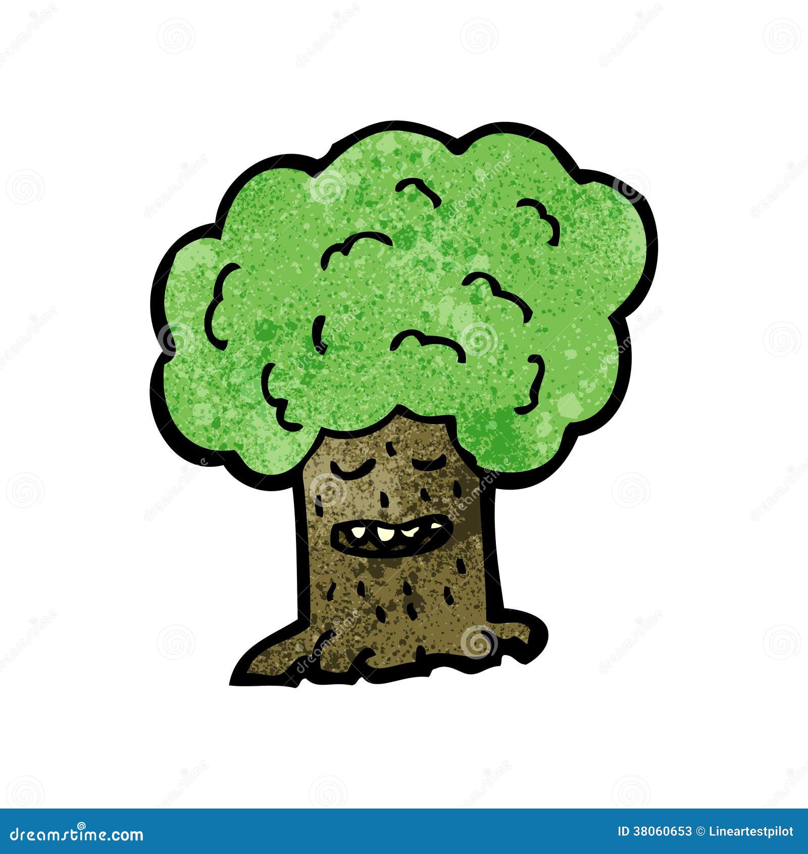 Cartoon tree stock vector. Illustration of tree, funny - 38060653