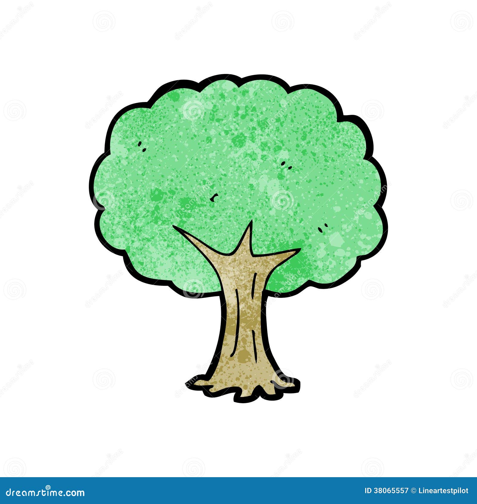 Cartoon tree stock vector. Illustration of retro, cartoon - 38065557