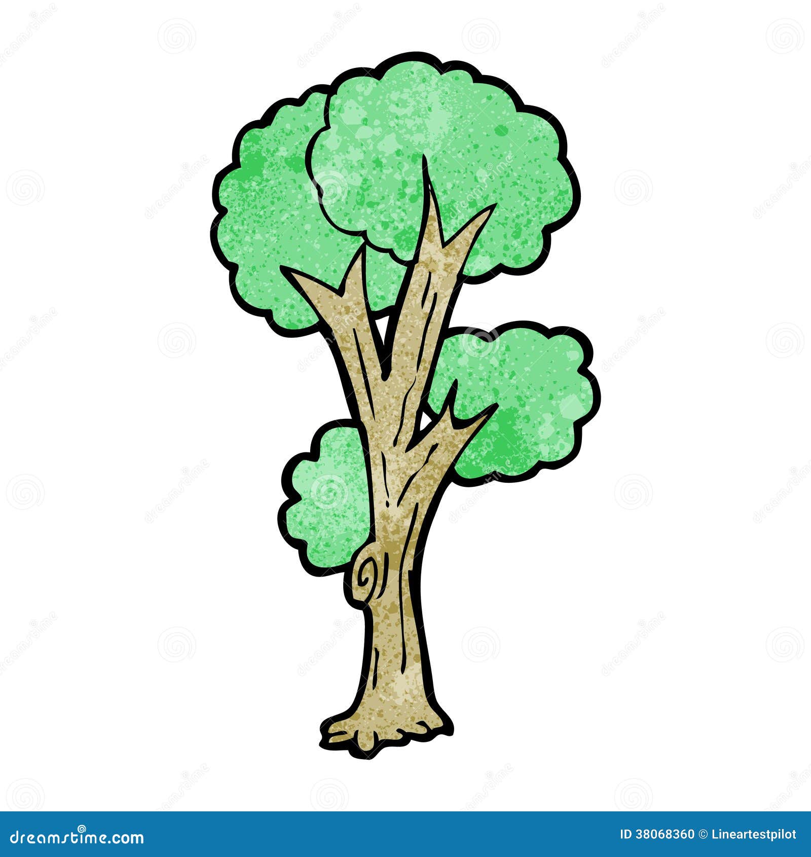 Cartoon tree stock vector. Illustration of artwork, retro - 38068360