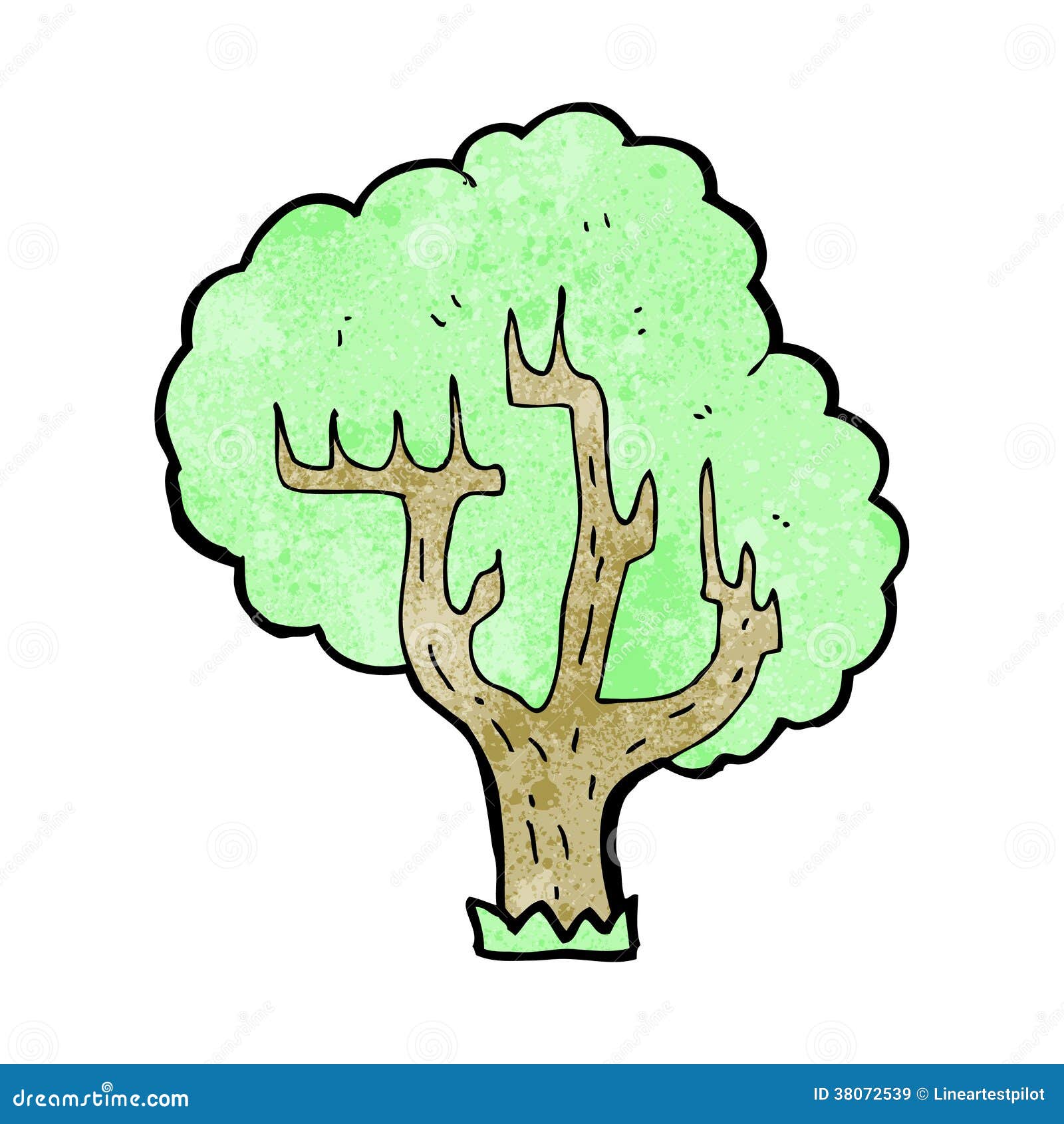 Cartoon tree stock illustration. Illustration of hand - 38072539