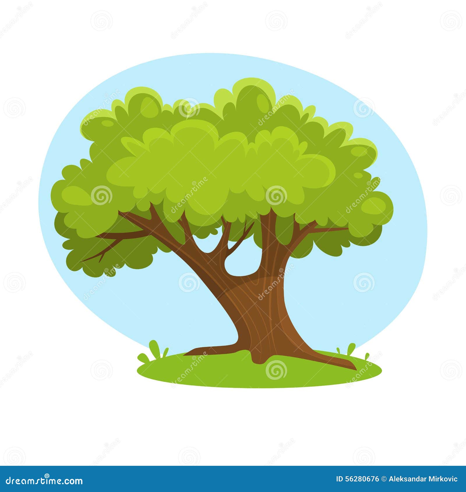 Cartoon Tree stock vector. Illustration of style, isolated - 56280676