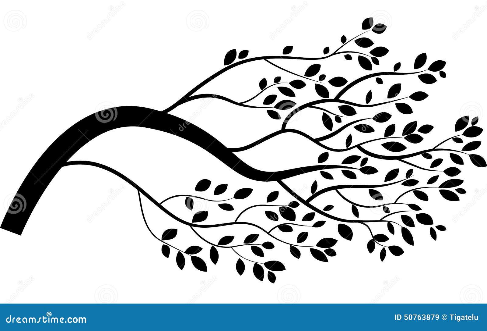Cartoon tree branch stock vector. Illustration of seasonal - 50763879