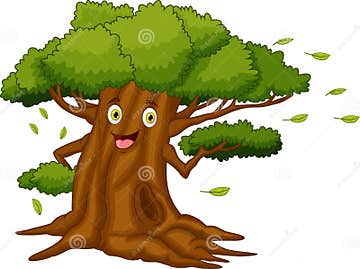 Cartoon tree with a face stock vector. Illustration of bush - 168864477