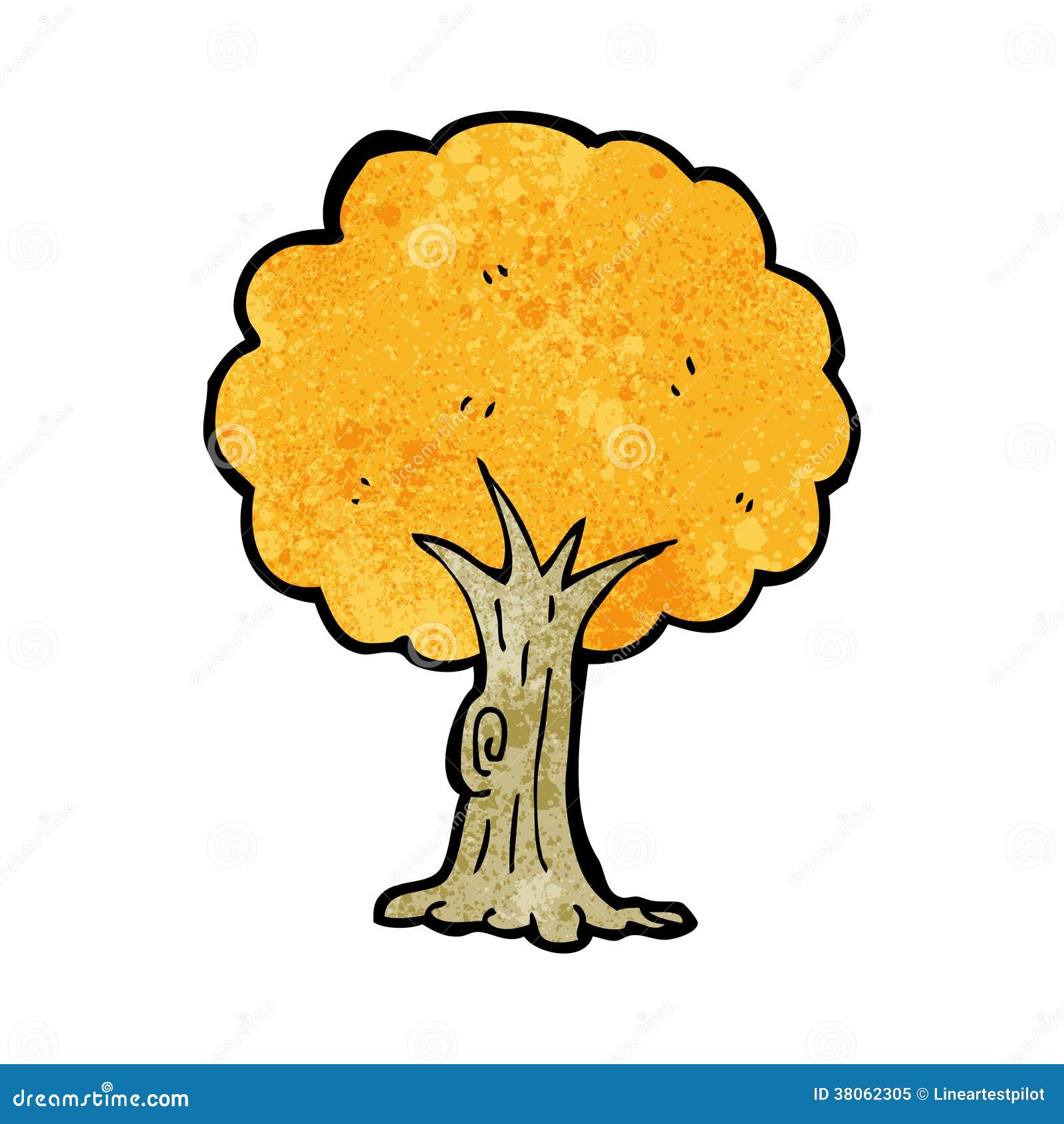 Cartoon tree in fall stock vector. Illustration of cartoon - 38062305