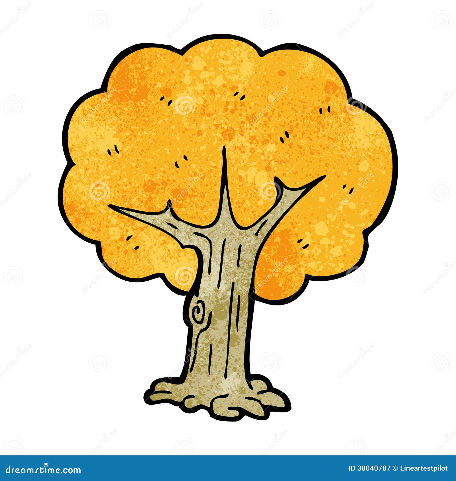 Cartoon tree in fall stock vector. Illustration of clip - 38040787