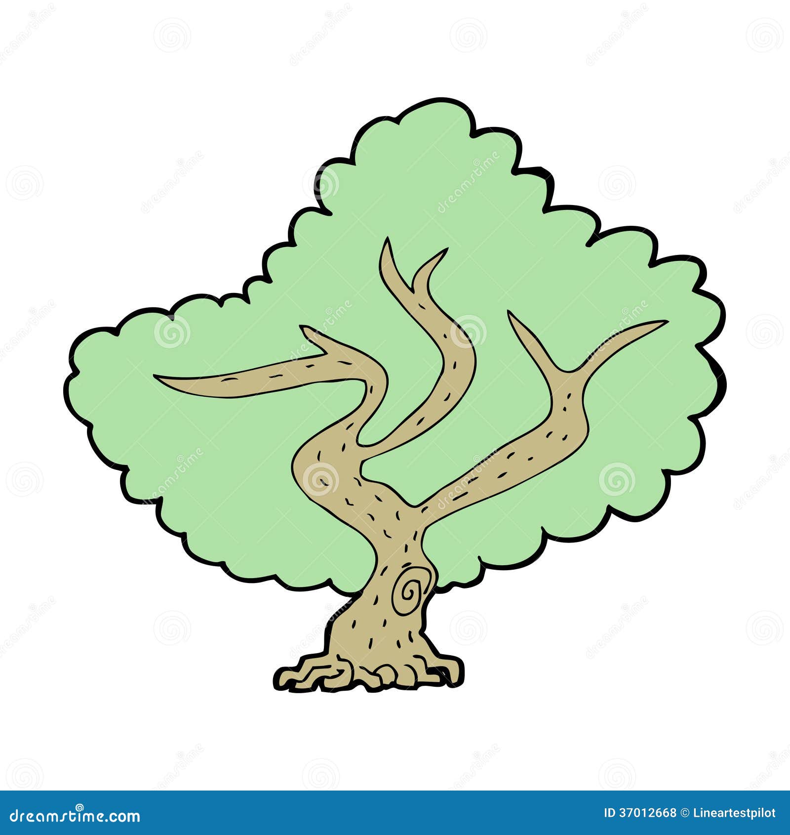 Cartoon tree stock vector. Illustration of traditional - 37012668