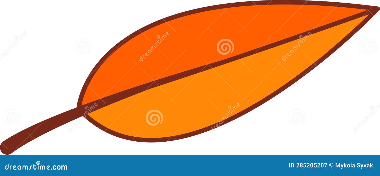 Cartoon Tree Leaf stock vector. Illustration of branch - 285205207