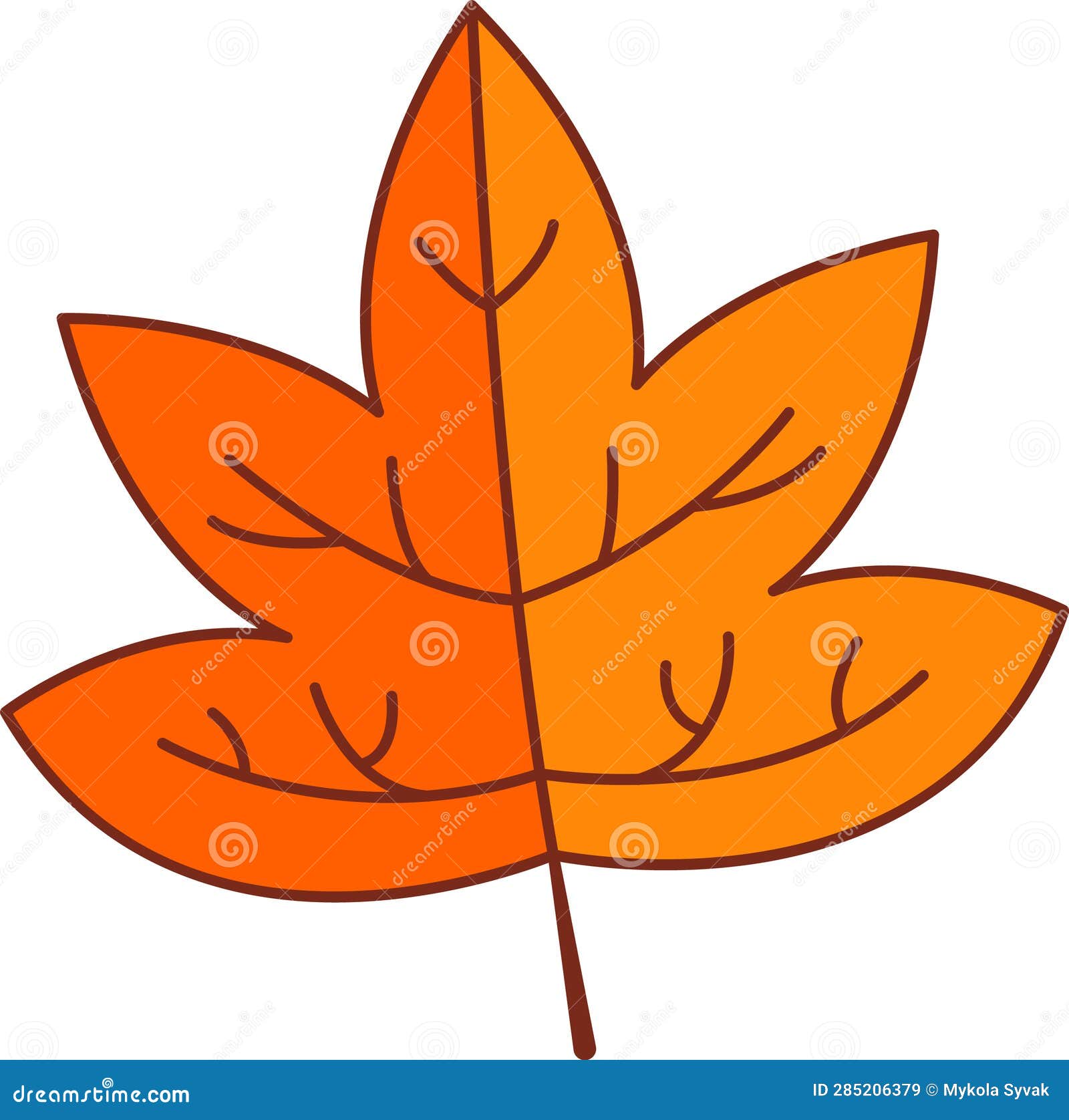 Cartoon Tree Leaf stock vector. Illustration of cartoon - 285206379