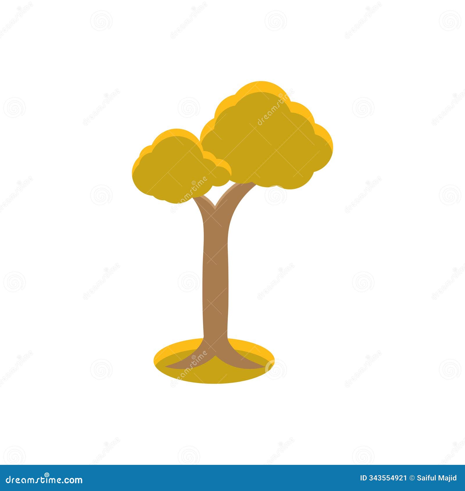Cartoon Tree Logo Template Icon Stock Vector - Illustration of summer ...